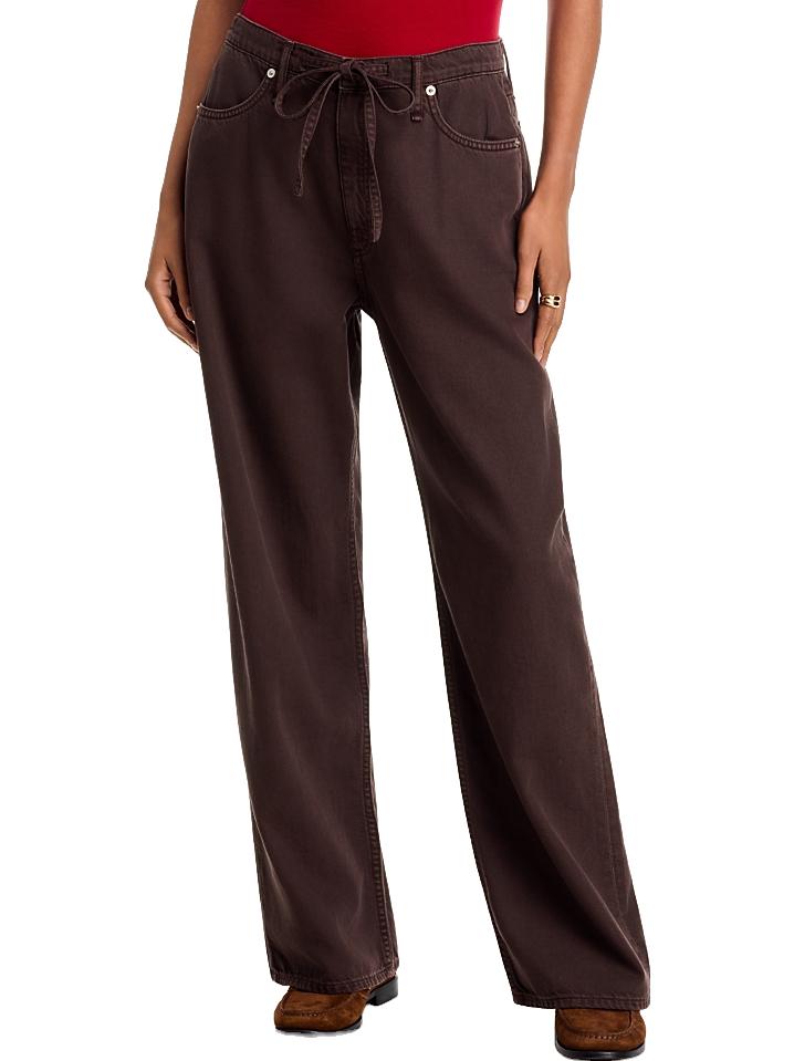 RAG & BONE Rag & Bone Phoebe Featherweight Drawstring Wide Leg Jeans